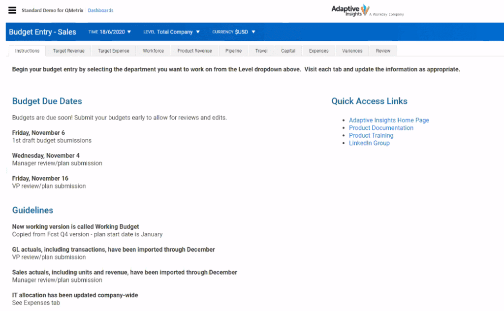Active Dashboards In Adaptive Insights / Workday Adaptive Planning